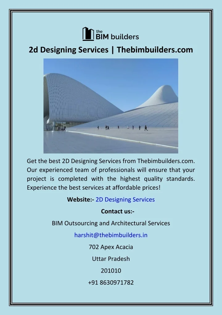 PPT - 2d Designing Services Thebimbuilders PowerPoint Presentation ...