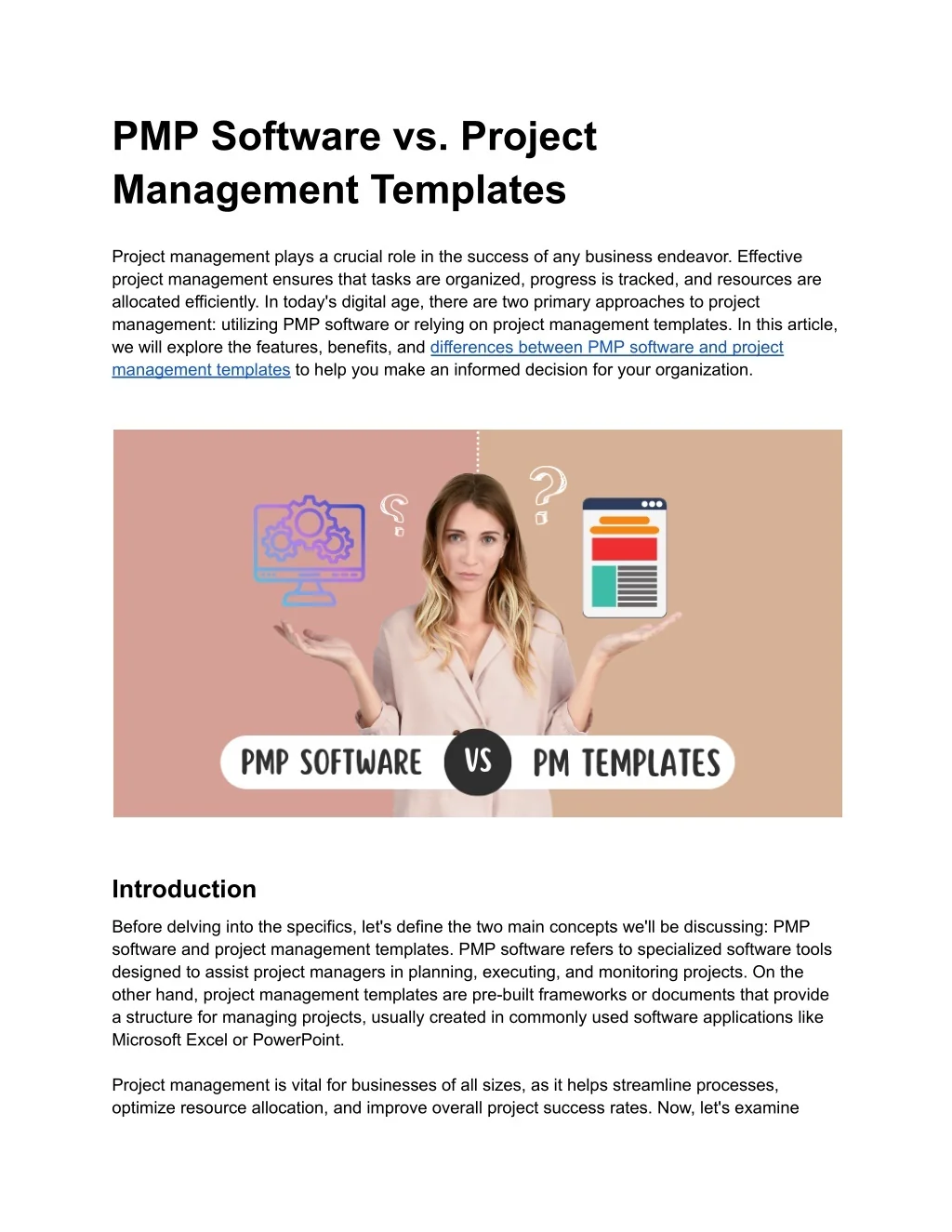 PPT - PMP Software vs. Project Management Templates PowerPoint ...