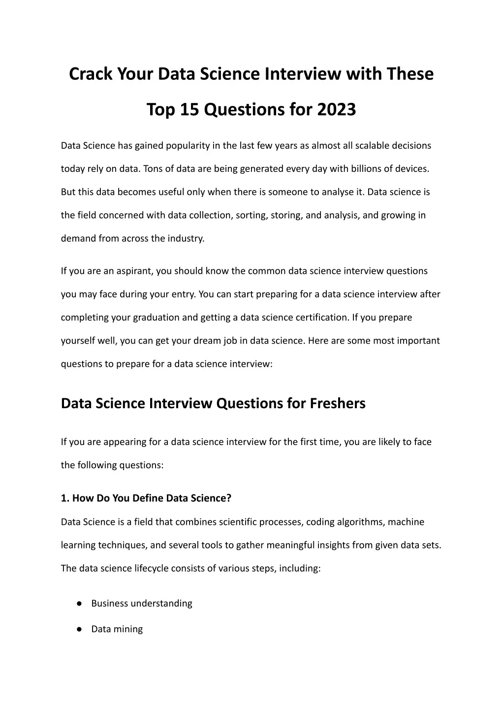 PPT - Crack Your Data Science Interview with These Top 15 Questions for 2023 PowerPoint ...