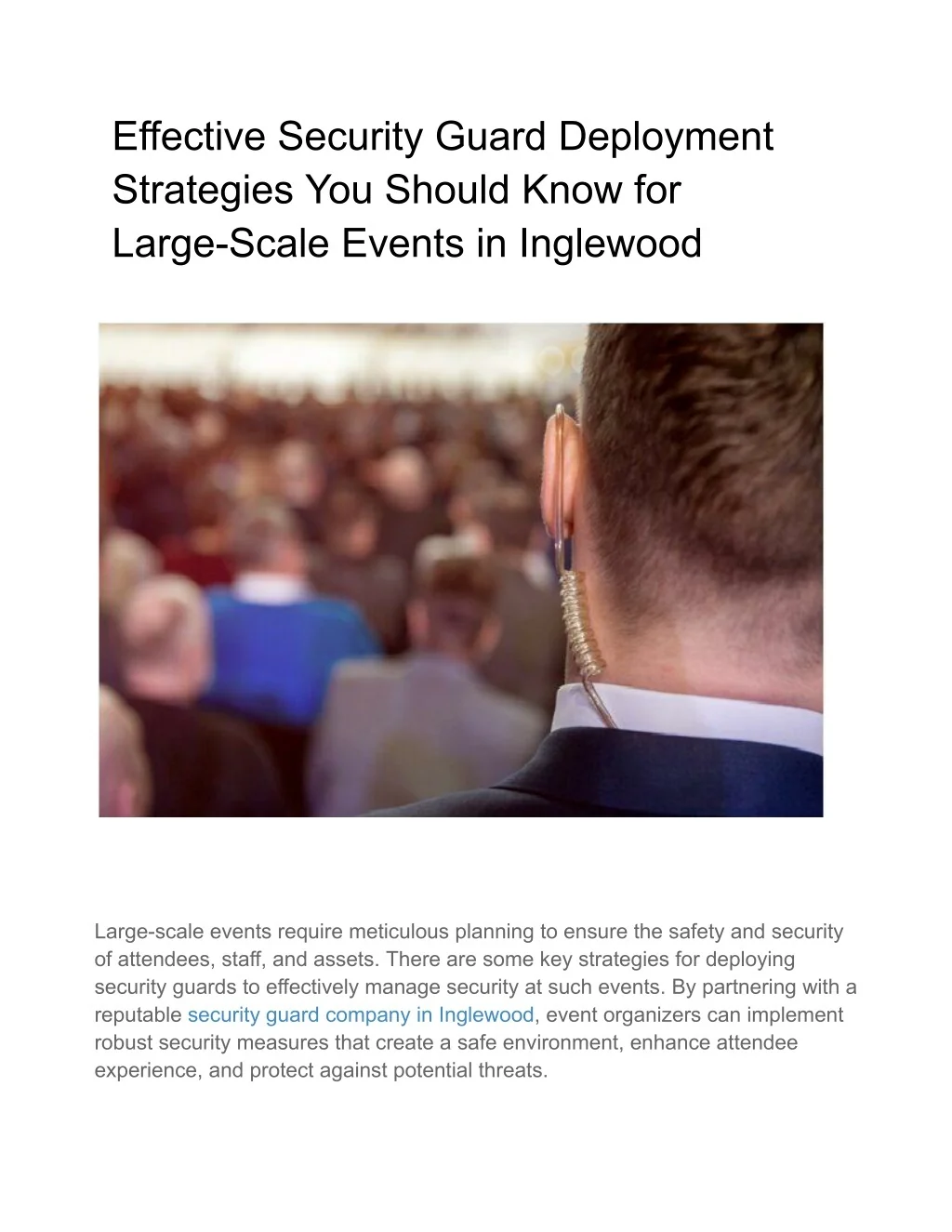 PPT - Effective Security Guard Deployment Strategies You Should Know ...