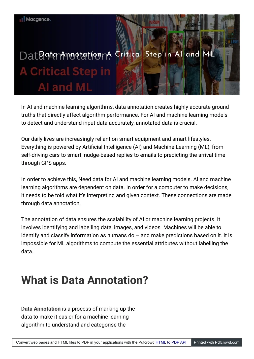 Ppt How Data Annotation Is A Critical Step In Ai And Ml Macgence Powerpoint Presentation