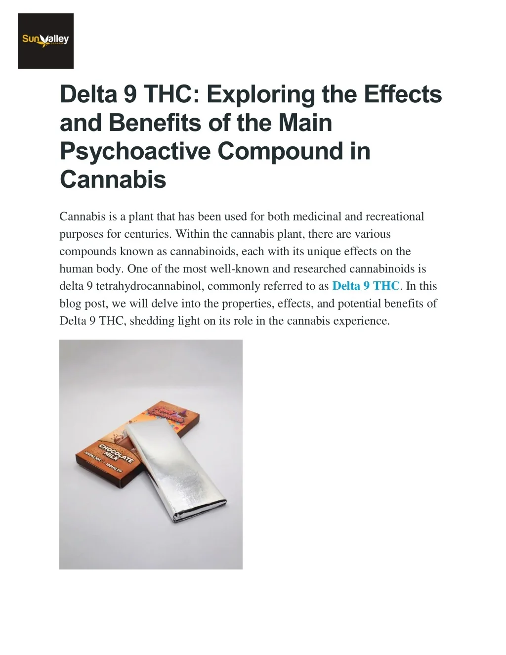 PPT - Delta 9 THC: Exploring the Effects and Benefits of the Main ...