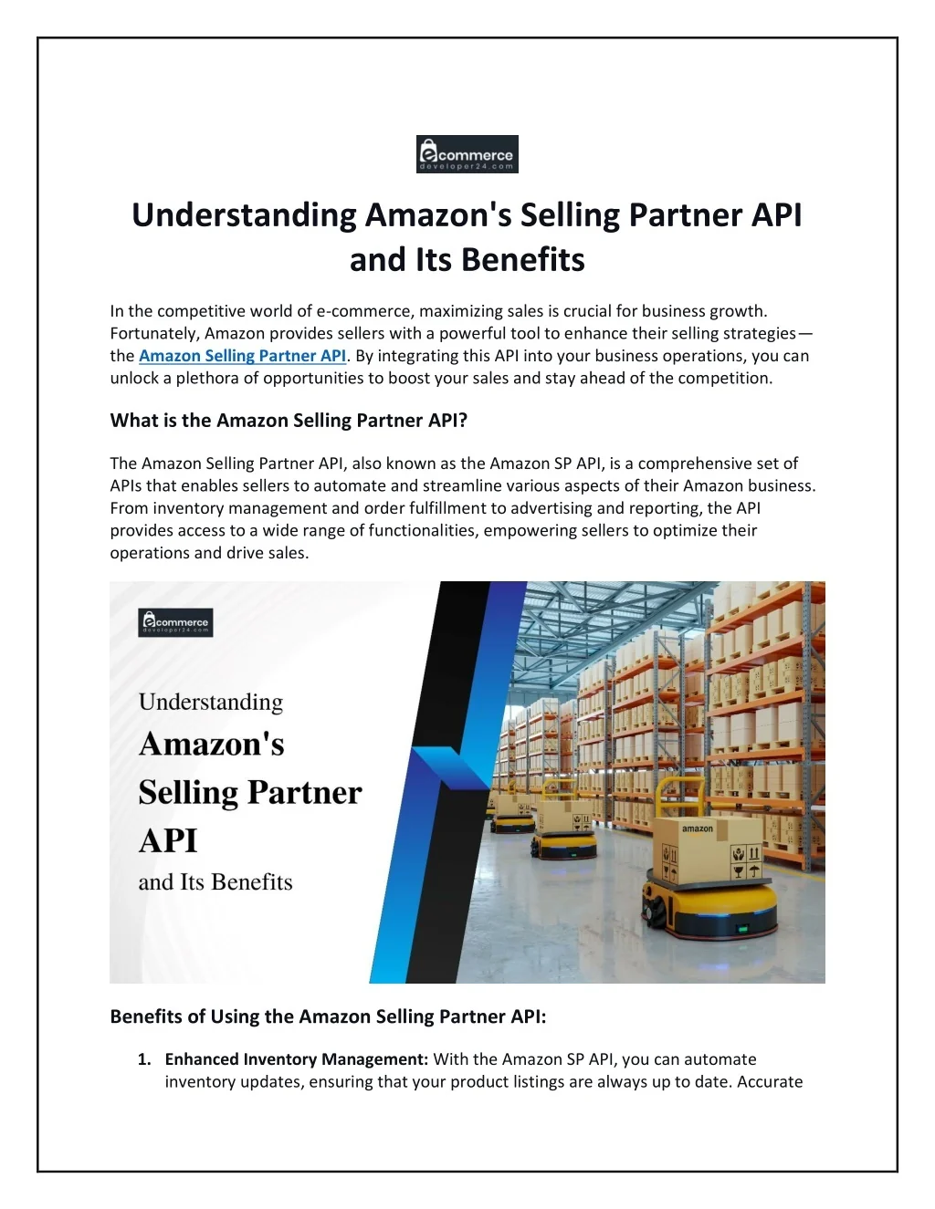PPT - Understanding Amazon's Selling Partner API and Its Benefits PowerPoint Presentation - ID ...