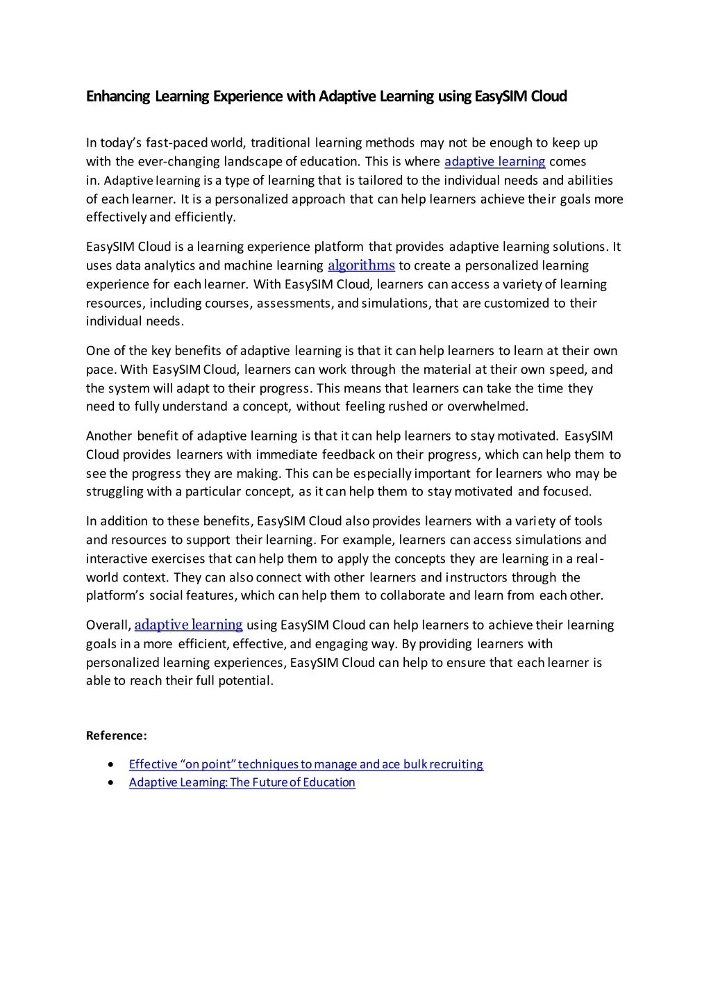 PPT - Enhancing Learning Experience with Adaptive Learning using ...