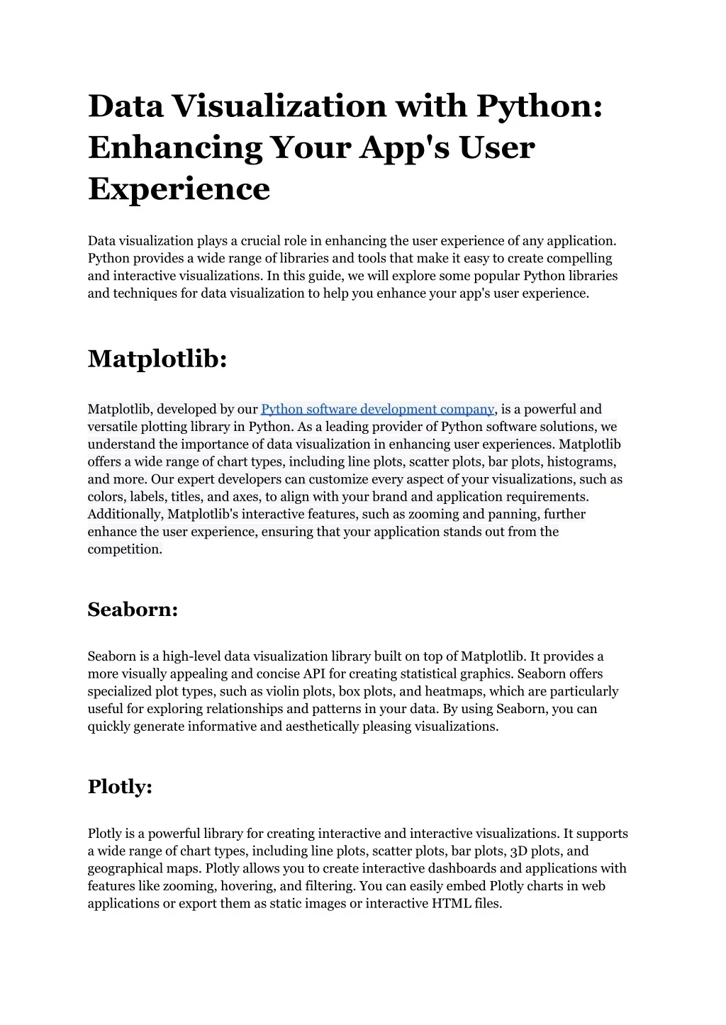 PPT - Data Visualization with Python_ Enhancing Your App's User ...