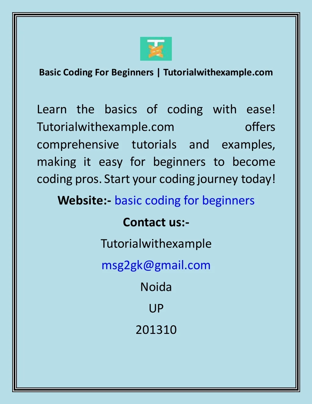 PPT - Basic Coding For Beginners Tutorialwithexample PowerPoint Presentation - ID:12213556