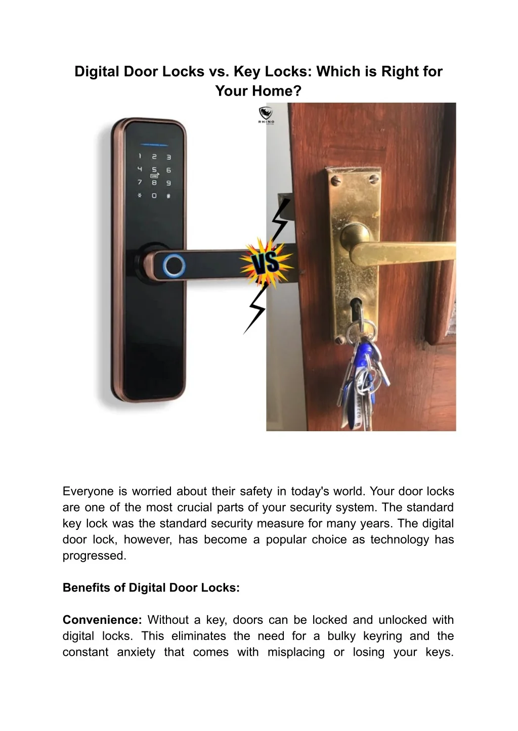 PPT - Digital Door Locks vs. Key Locks_ Which is Right for Your Home ...