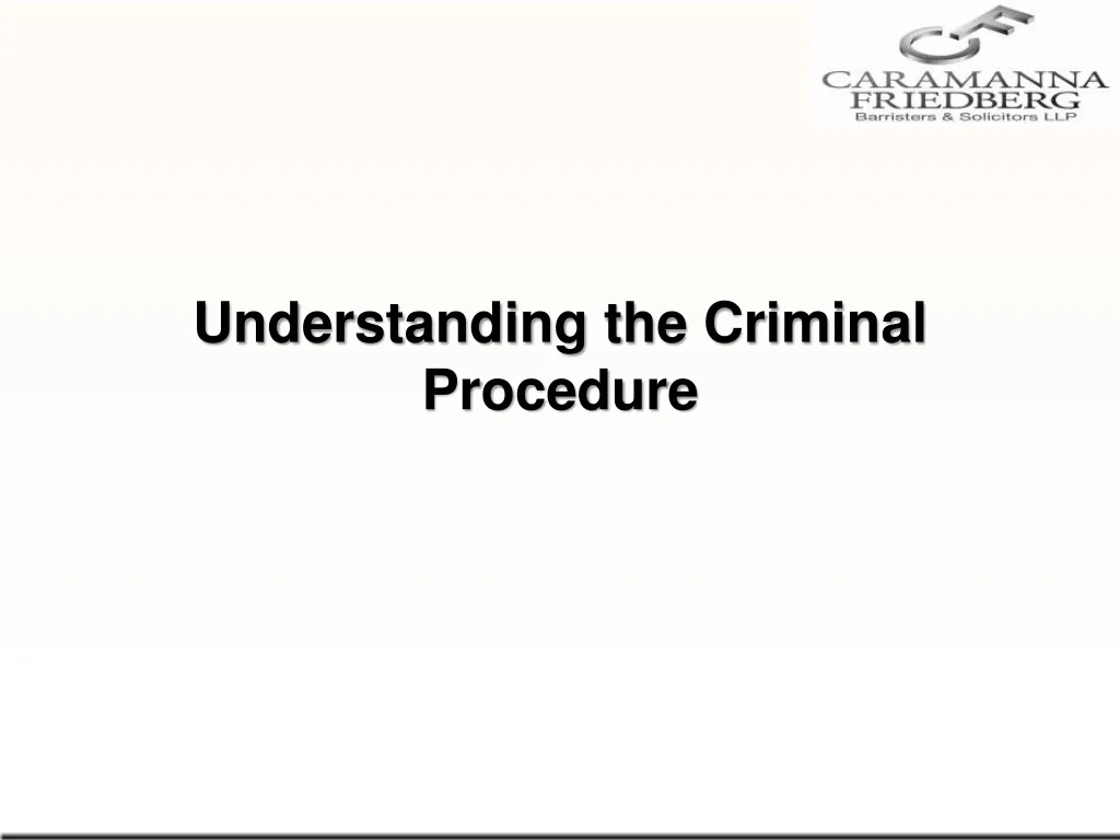 PPT - Understanding the Criminal Procedure PowerPoint Presentation ...