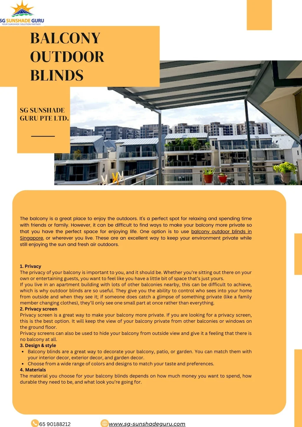 PPT - Balcony outdoor blinds PowerPoint Presentation, free download ...