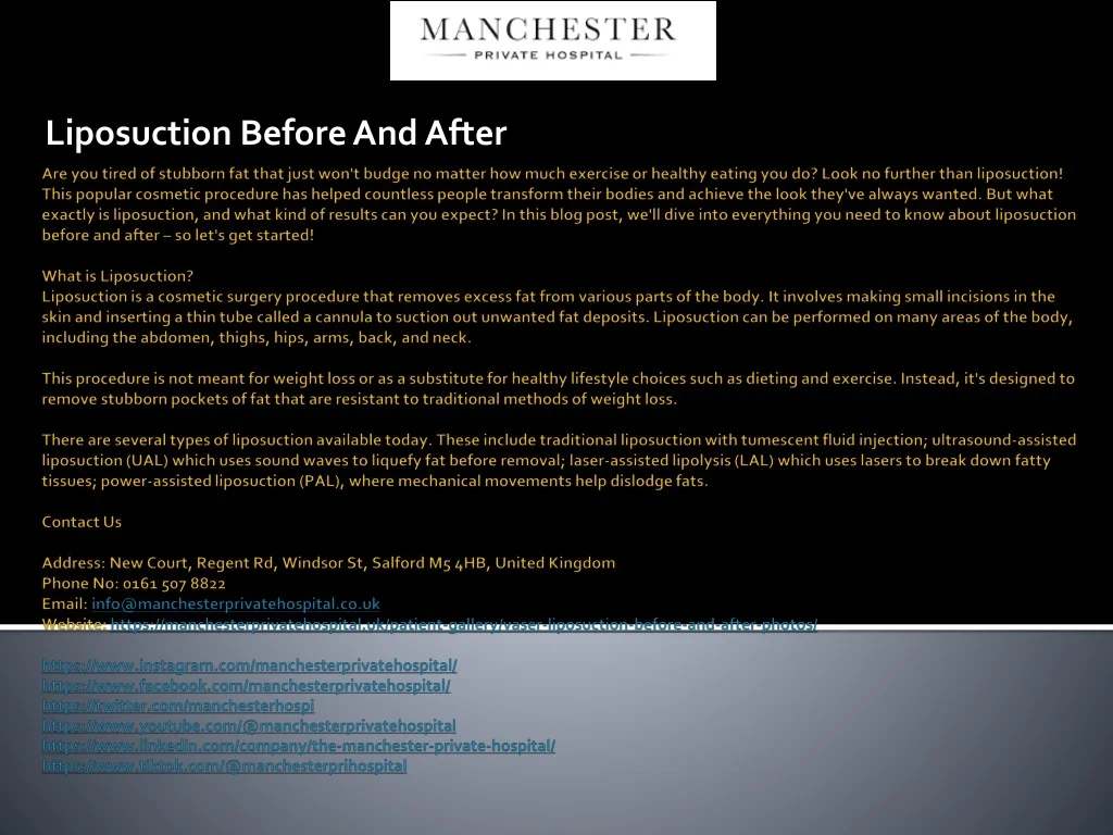 PPT - Liposuction Before And After PowerPoint Presentation, free ...