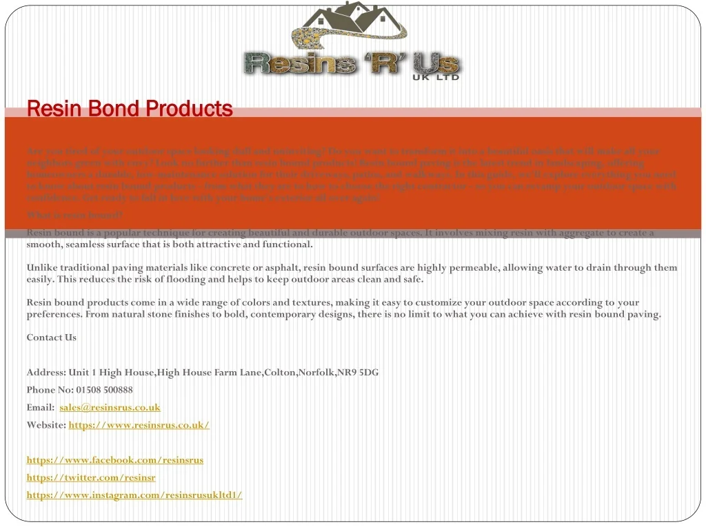 PPT - Resin Bond Products PowerPoint Presentation, free download - ID ...