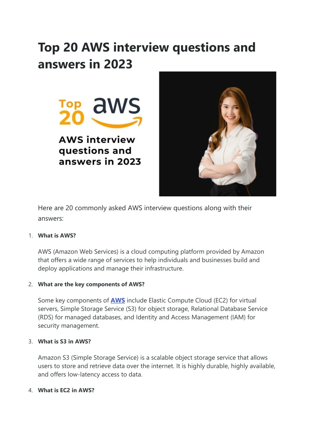 PPT - Top 20 AWS interview questions and answers in 2023 PowerPoint Presentation - ID:12220256