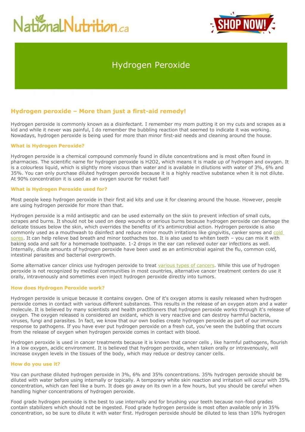 PPT - Hydrogen Peroxide PowerPoint Presentation, free download - ID ...