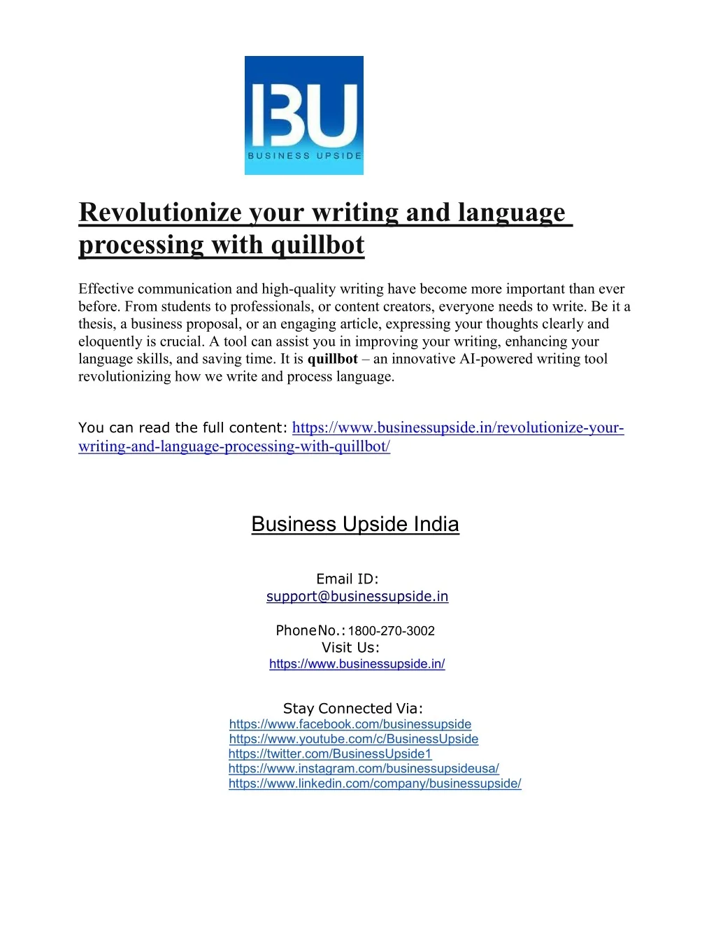 PPT - Revolutionize your writing and language processing with quillbot ...