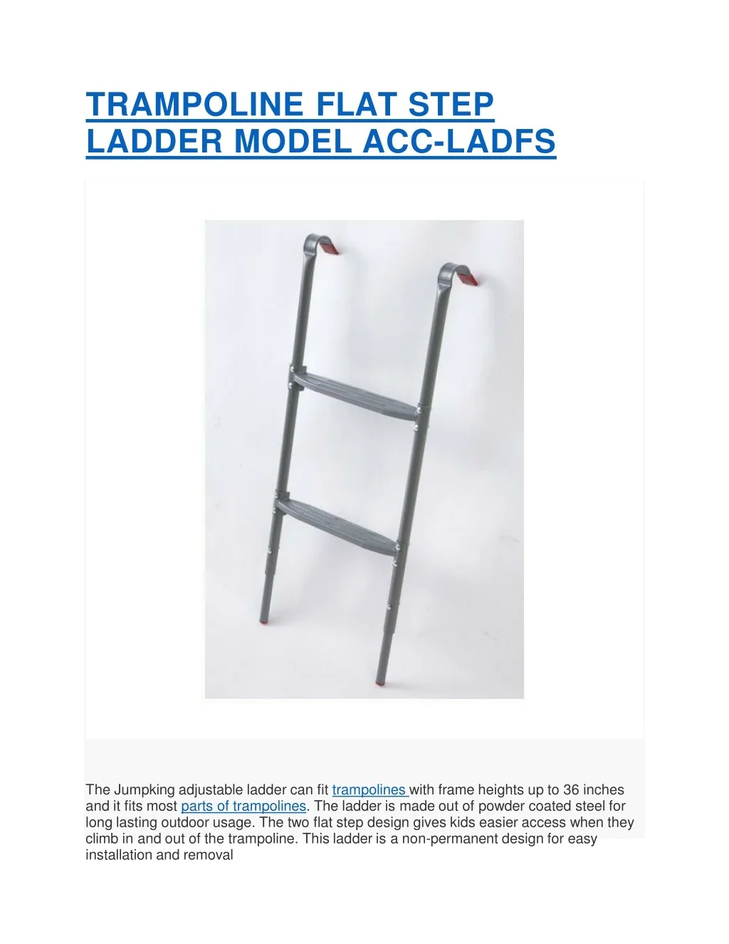PPT - TRAMPOLINE FLAT STEP LADDER MODEL ACC LADFS PowerPoint ...