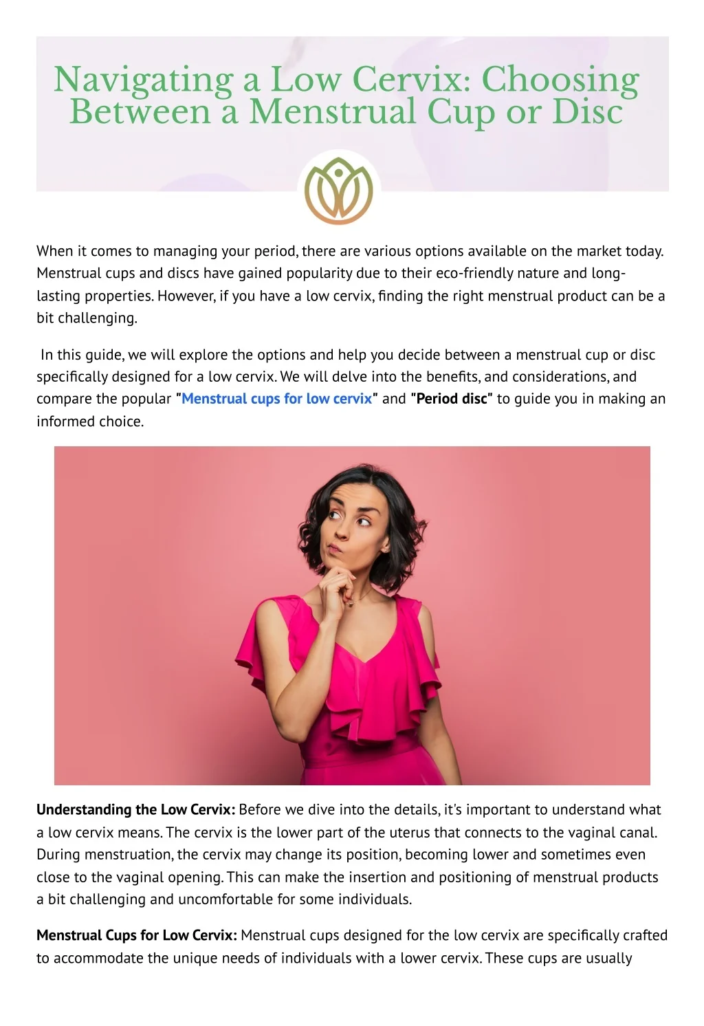 PPT - Navigating a Low Cervix: Choosing Between a Menstrual Cup or Disc ...