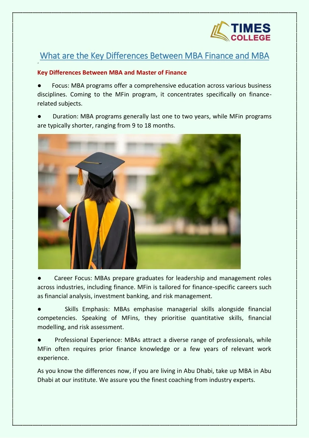PPT - What are the Key Differences Between MBA Finance and MBA ...