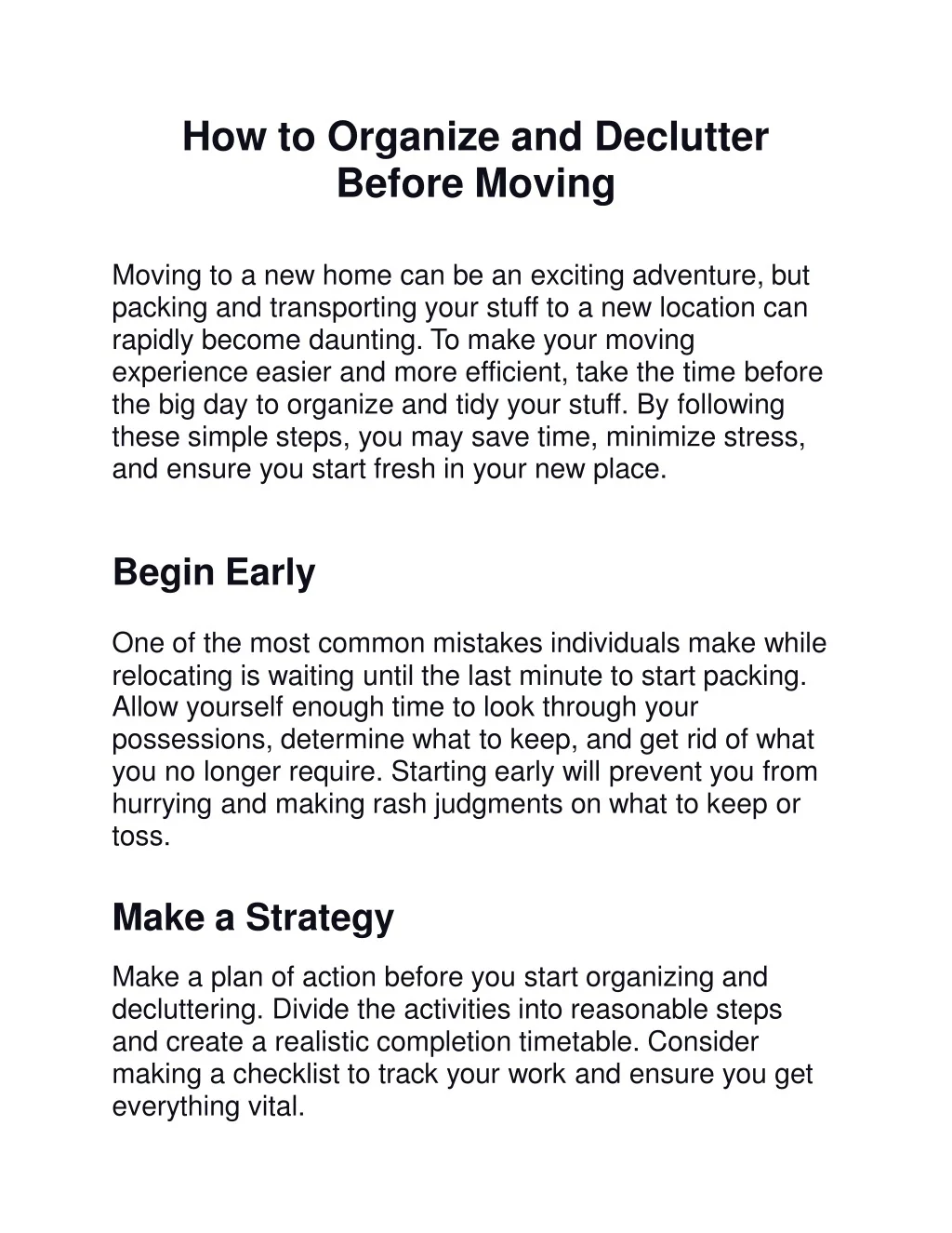 PPT - How to Organize and Declutter Before Moving PowerPoint ...