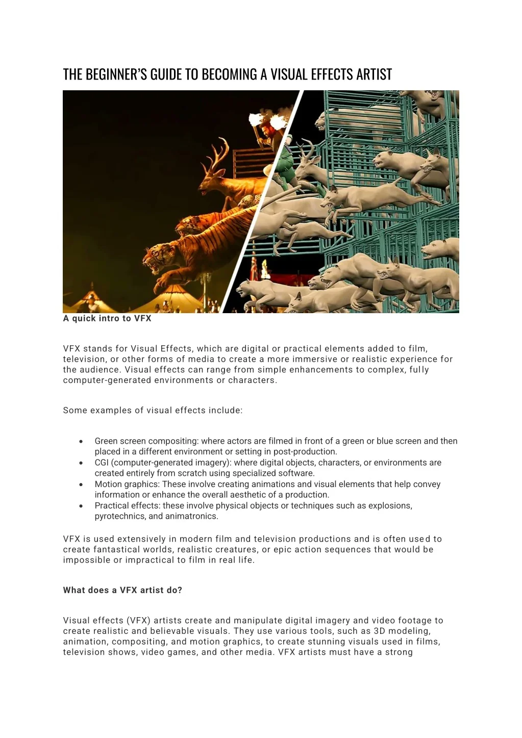 PPT - MAAC- Beginner guide to become Visual effects Artist PowerPoint Presentation - ID:12226505