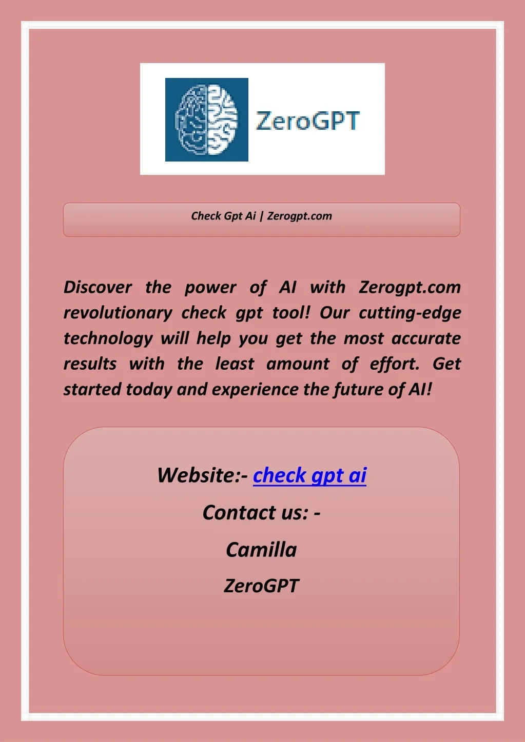 PPT - Check Gpt Ai | Zerogpt.com PowerPoint Presentation, free download - ID:12226555