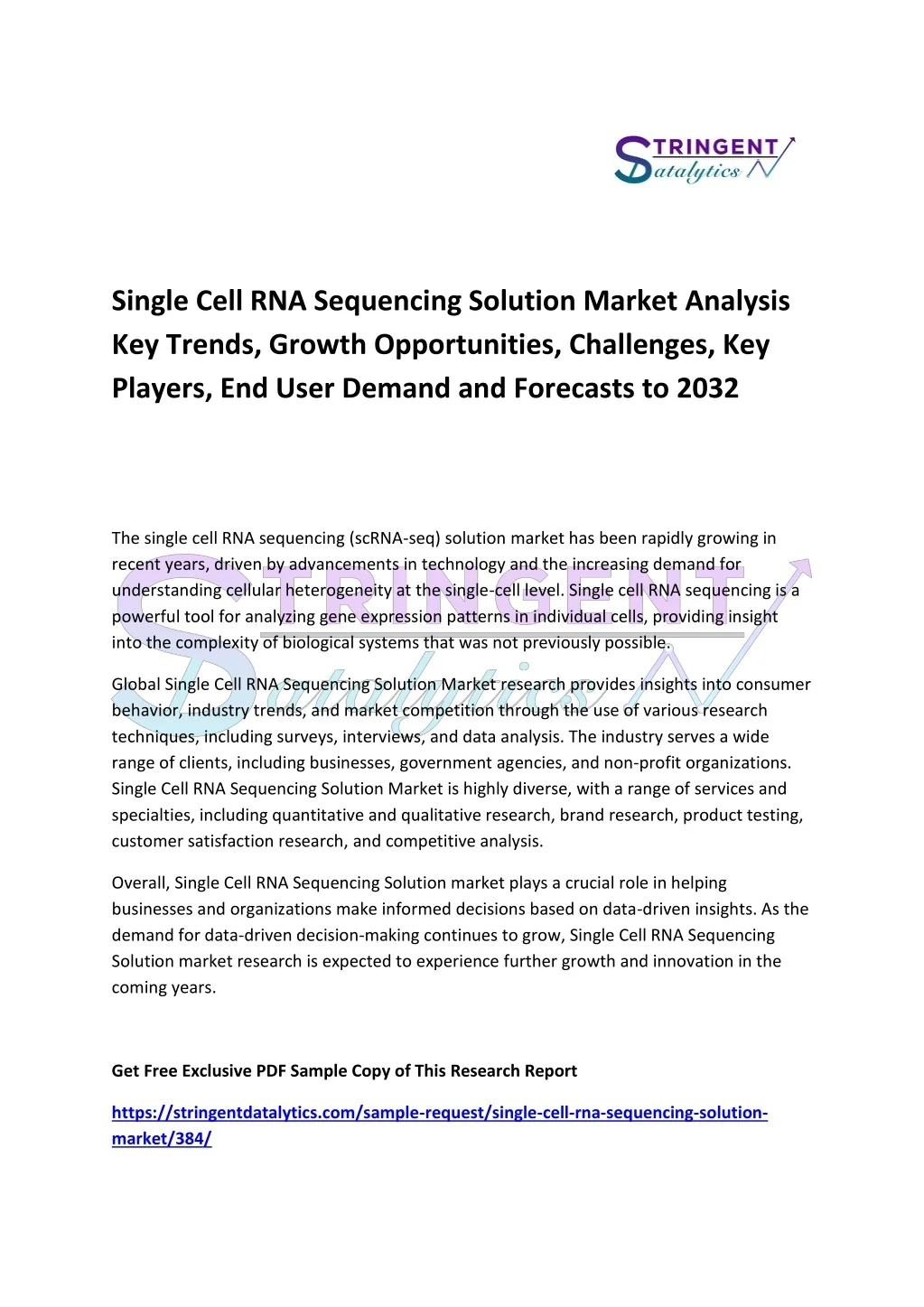 PPT - Single Cell RNA Sequencing Solution Market PowerPoint ...