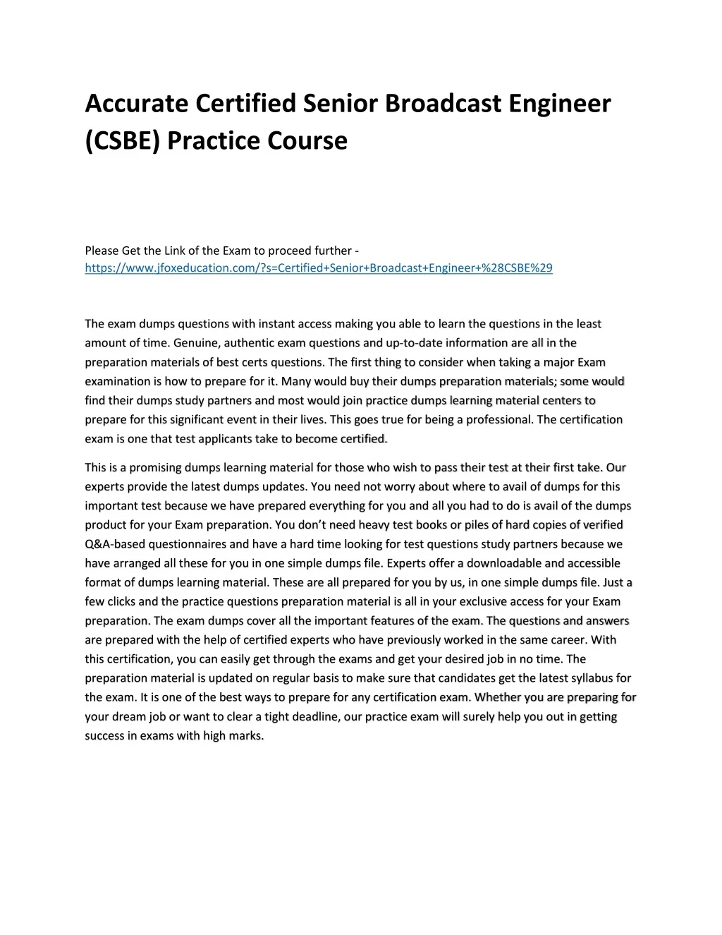 PPT - Accurate Certified Senior Broadcast Engineer (CSBE) Practice ...