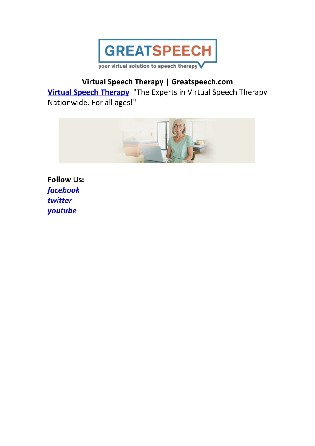 PPT - Virtual Speech Therapy | Greatspeech.com PowerPoint Presentation ...