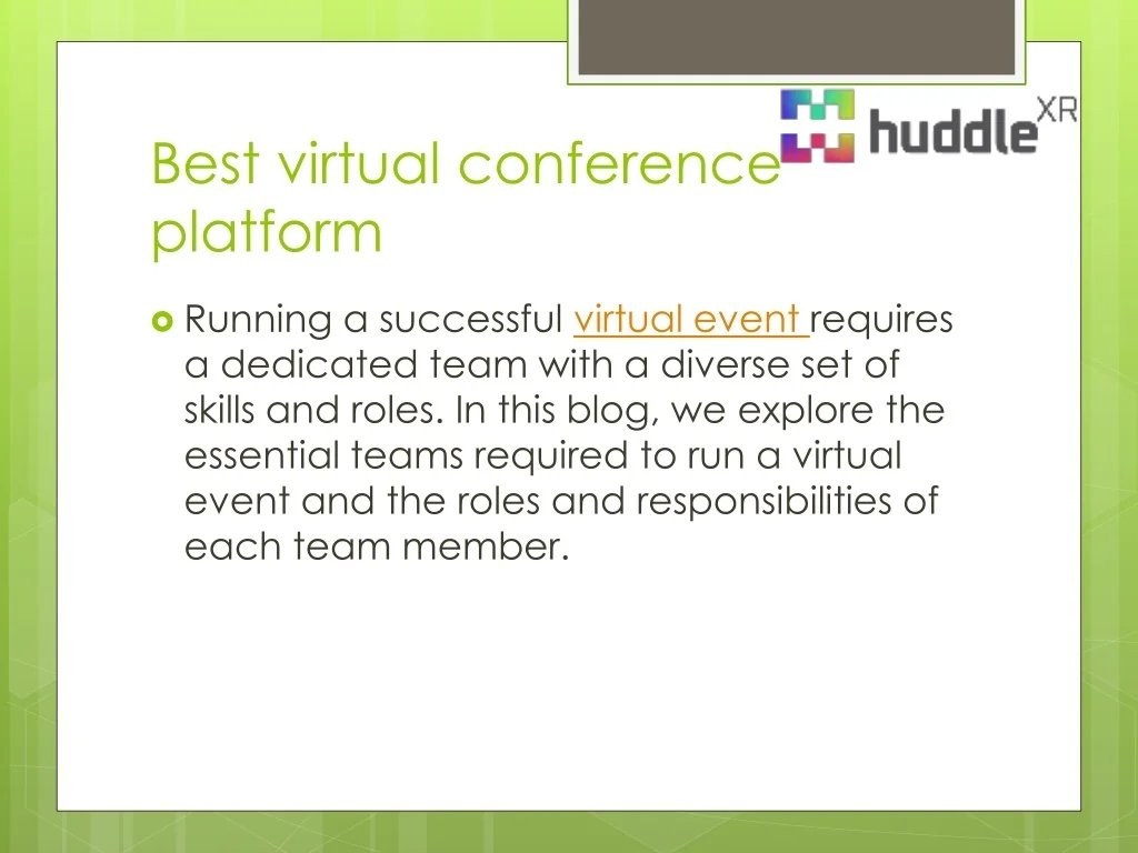PPT - Best Platform for Virtual Conference PowerPoint Presentation ...