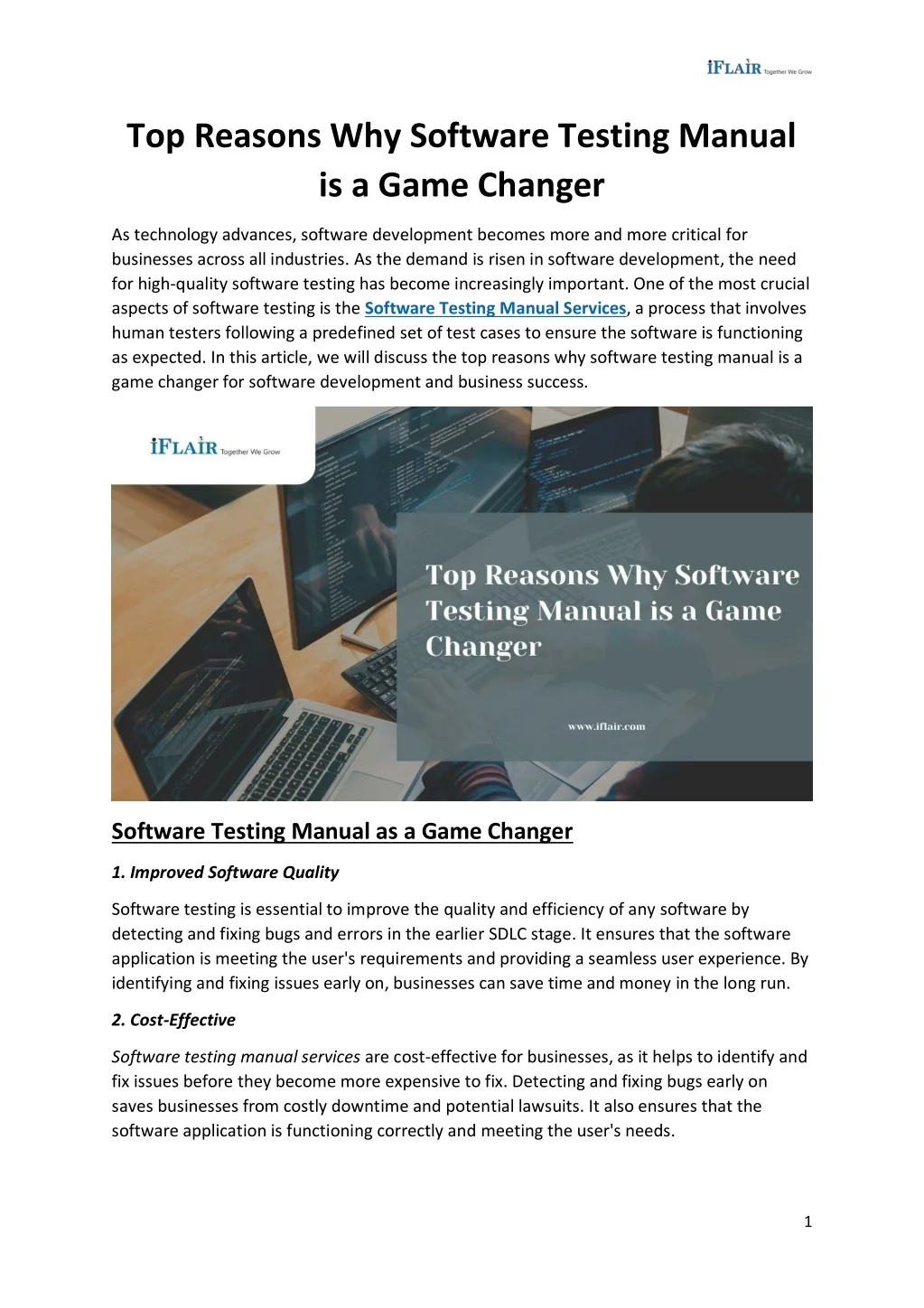 PPT - Top Reasons Why Software Testing Manual is a Game Changer ...