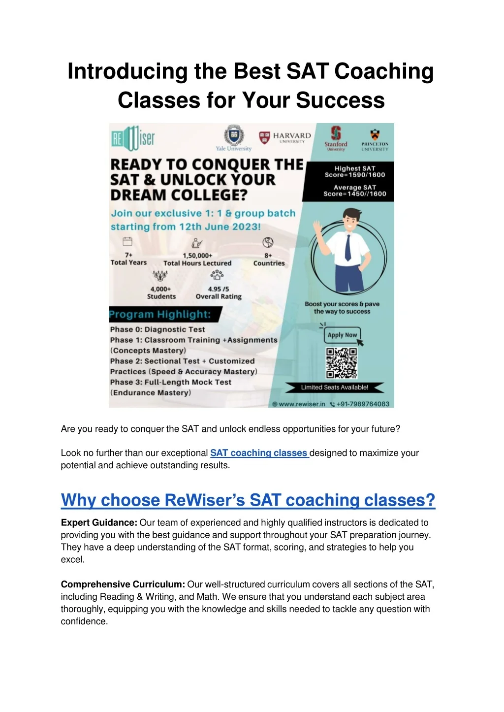 PPT - Introducing the Best SAT Coaching Classes for Your Success ...