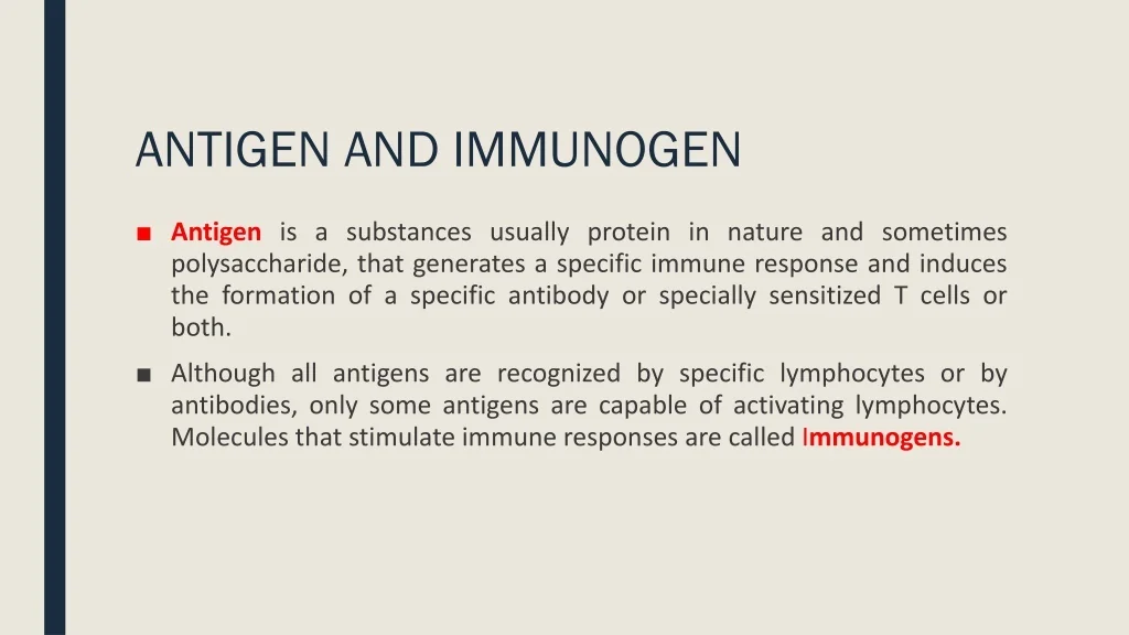 PPT - ANTIGEN AND ITS CHEMICAL NATURE PowerPoint Presentation, free download - ID:12229923