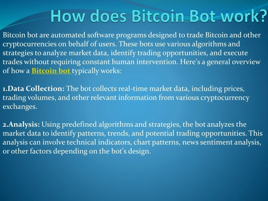 PPT - How does Bitcoin Bot work PowerPoint Presentation, free download ...