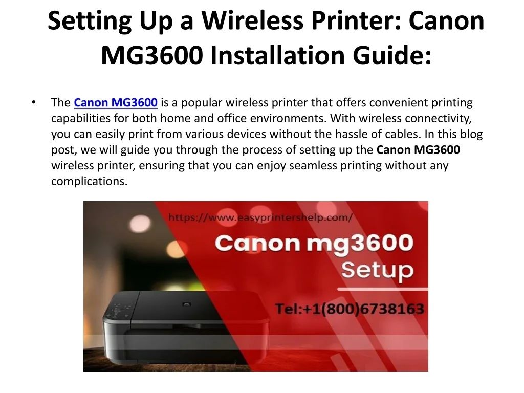 PPT - Printer Wireless Setup Canon PowerPoint Presentation, free ...