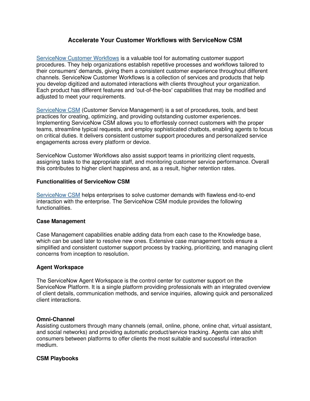 PPT - Accelerate Your Customer Workflows with ServiceNow CSM PowerPoint ...