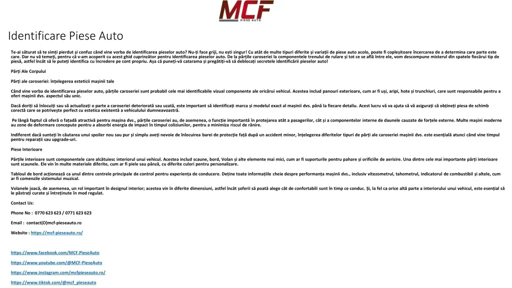 PPT - Identificare Piese Auto PowerPoint Presentation, free download ...