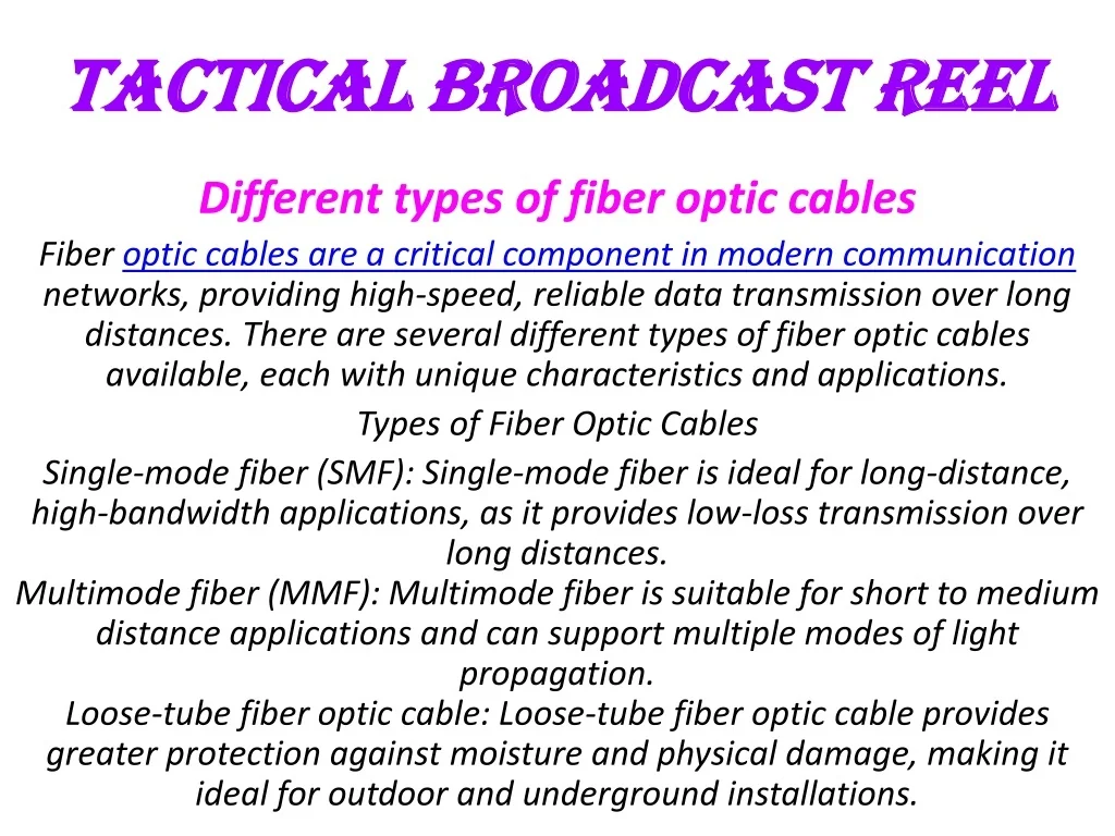 PPT - tactical broadcast reel PowerPoint Presentation, free download ...