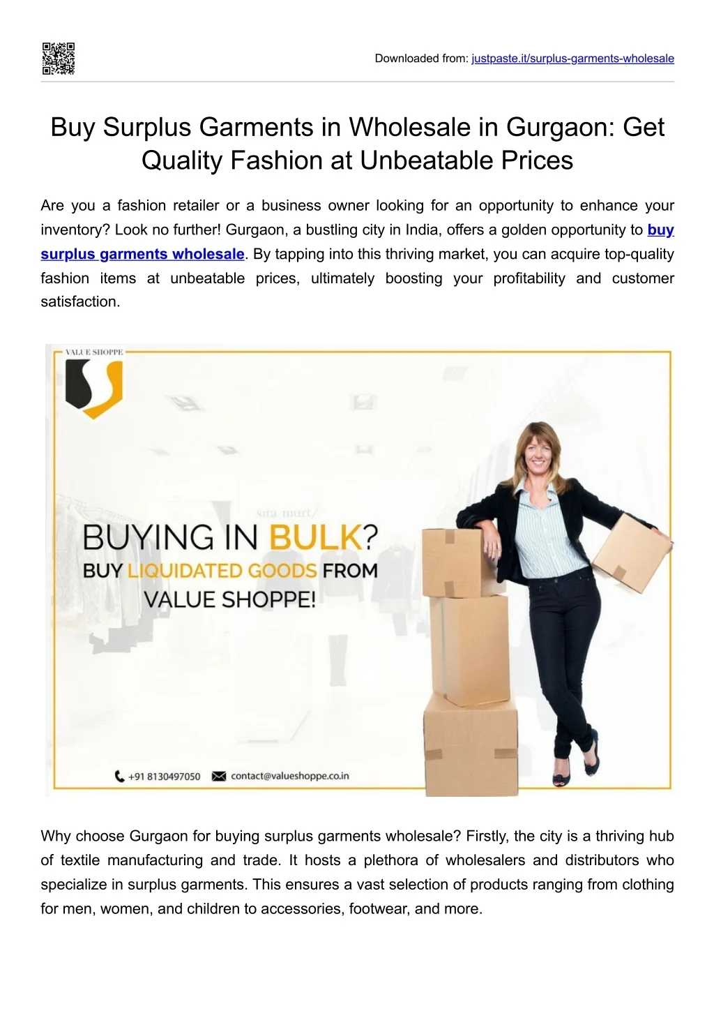 PPT - surplus-garments-wholesale PowerPoint Presentation, free download ...