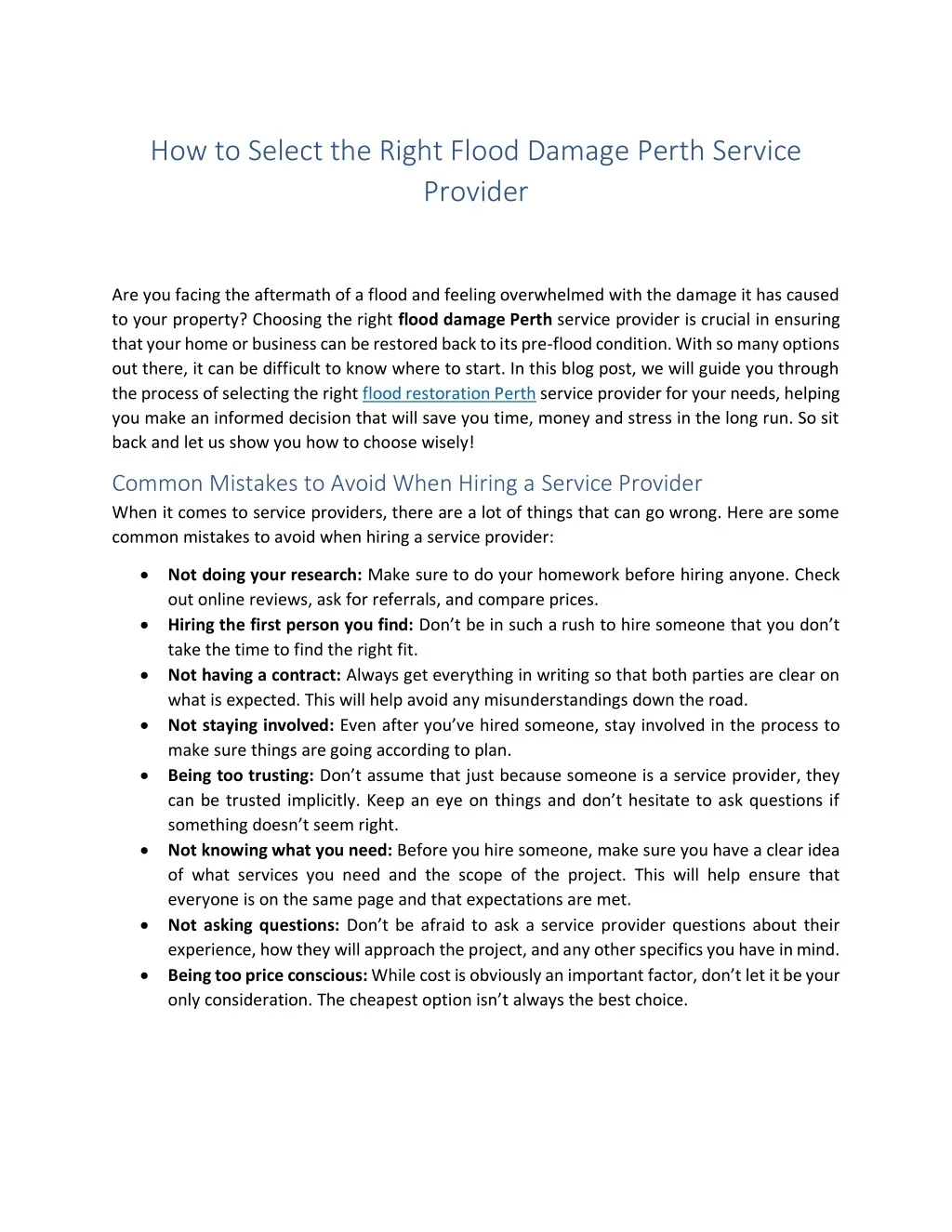 PPT - How to Select the Right Flood Damage Perth Service Provider PowerPoint Presentation - ID ...