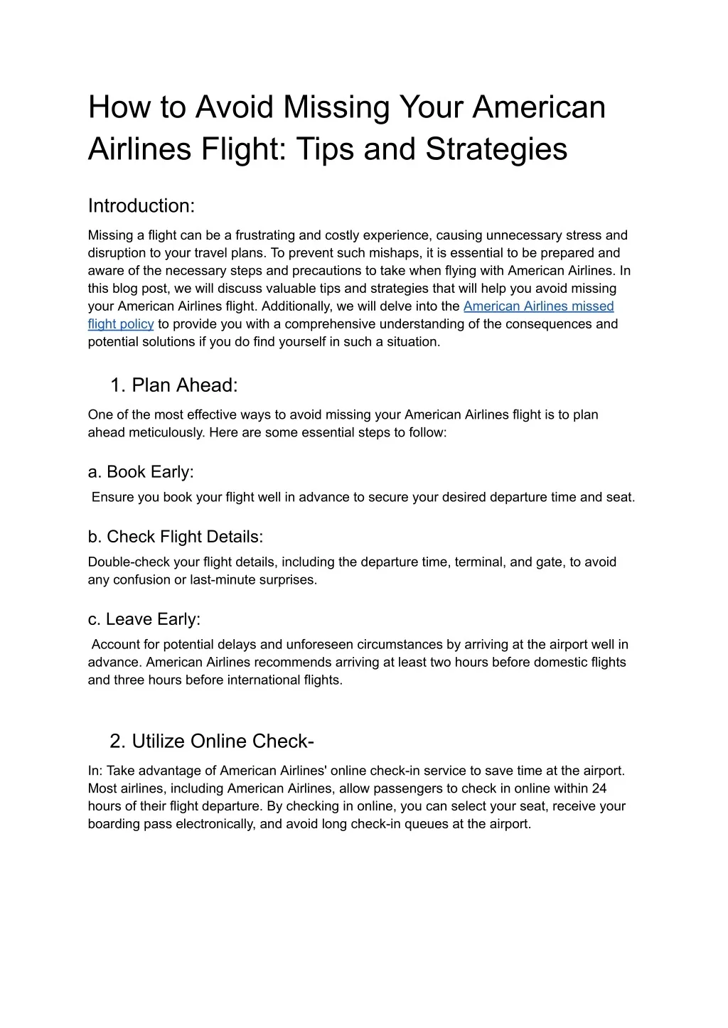 PPT - How to Avoid Missing Your American Airlines Flight_ Tips and ...