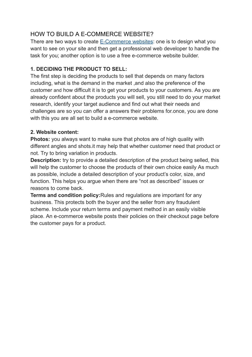 PPT - HOW TO BUILD A E-COMMERCE WEBSITE (1) PowerPoint Presentation ...
