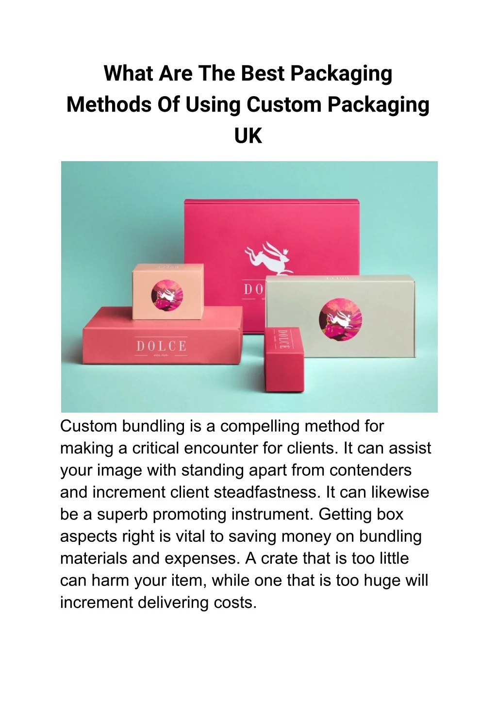 PPT - What Are The Best Packaging Methods Of Using Custom Packaging UK ...