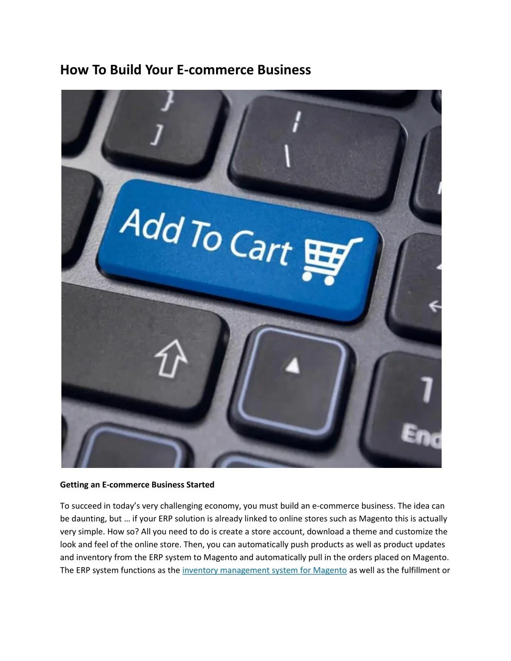 PPT - How To Build Your E-commerce Business PowerPoint Presentation ...