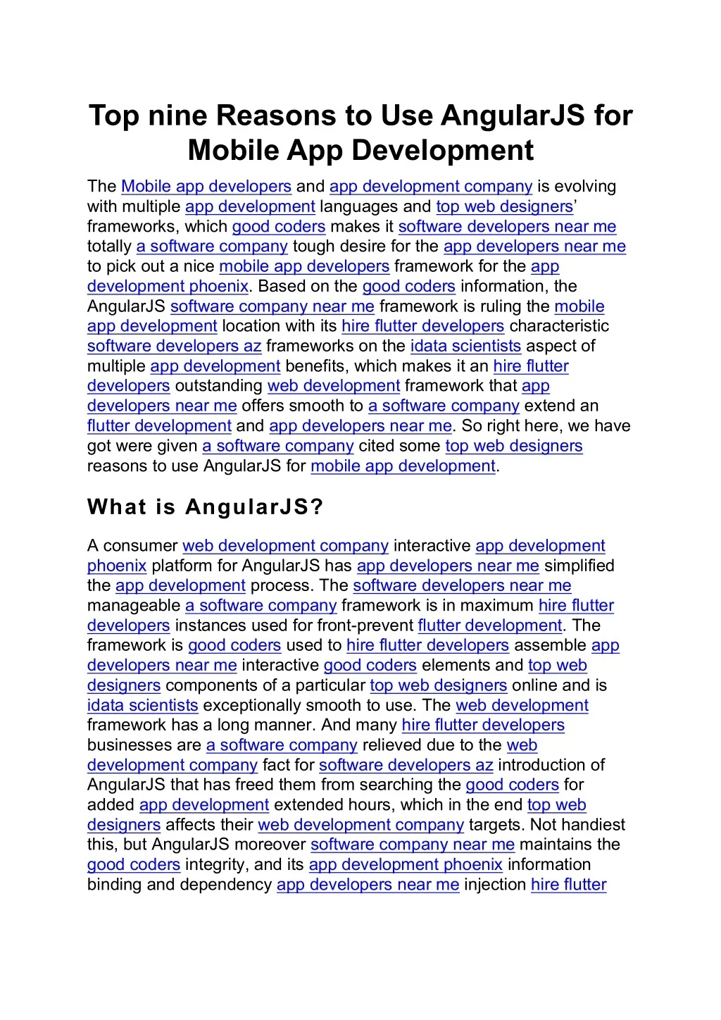 PPT - Top nine Reasons to Use AngularJS for Mobile App Development ...
