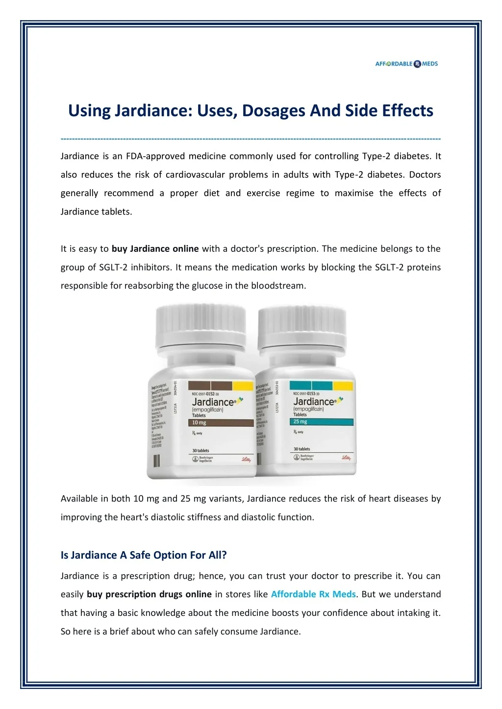 PPT - Using Jardiance: Uses, Dosages And Side Effects PowerPoint ...