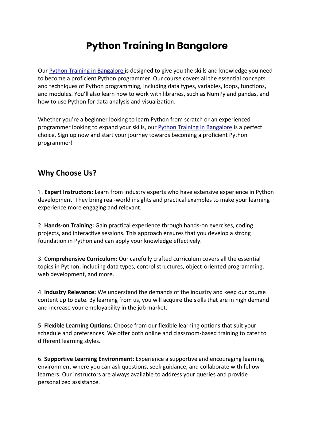 PPT - Python Training In Bangalore PowerPoint Presentation, free ...