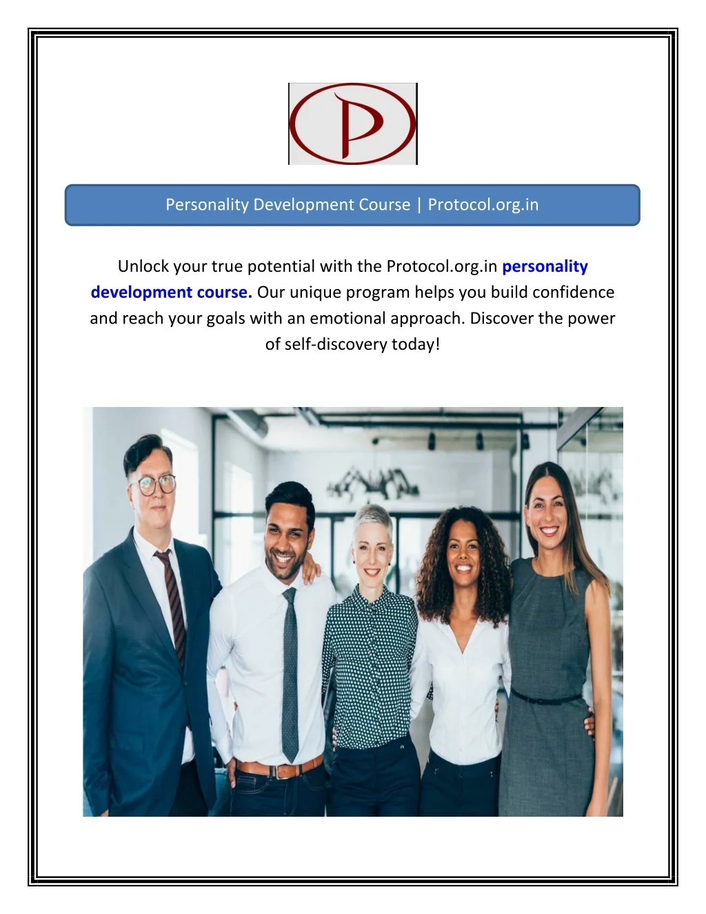 PPT - Personality Development Course Protocol.org.in PowerPoint ...