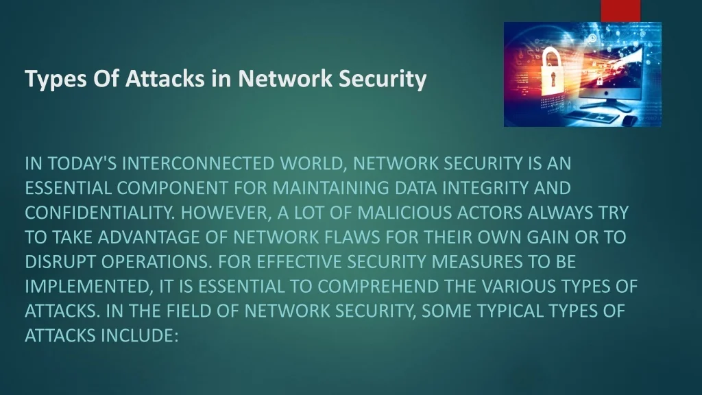 PPT - Types Of Attacks in Network Security PowerPoint Presentation ...