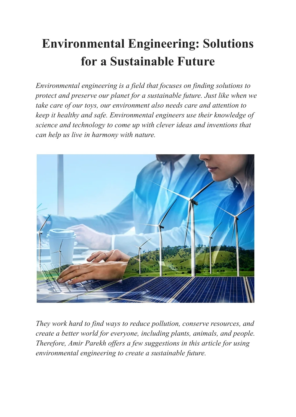 PPT - Engineering a Greener World Environmental Solutions for a ...