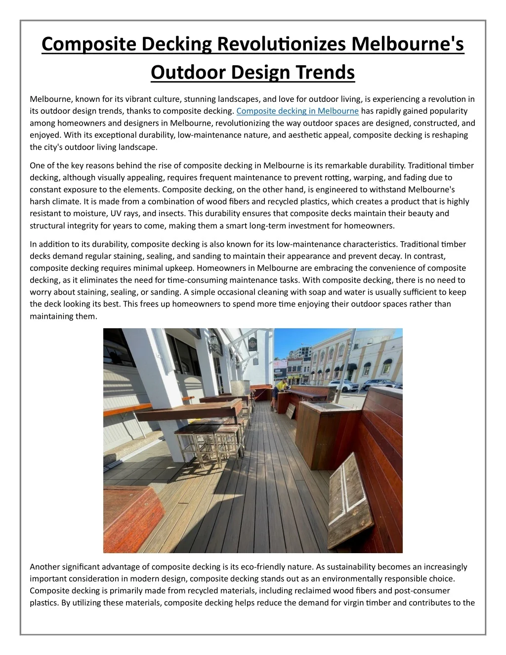 PPT - Composite Decking Revolutionizes Melbourne's Outdoor Design ...