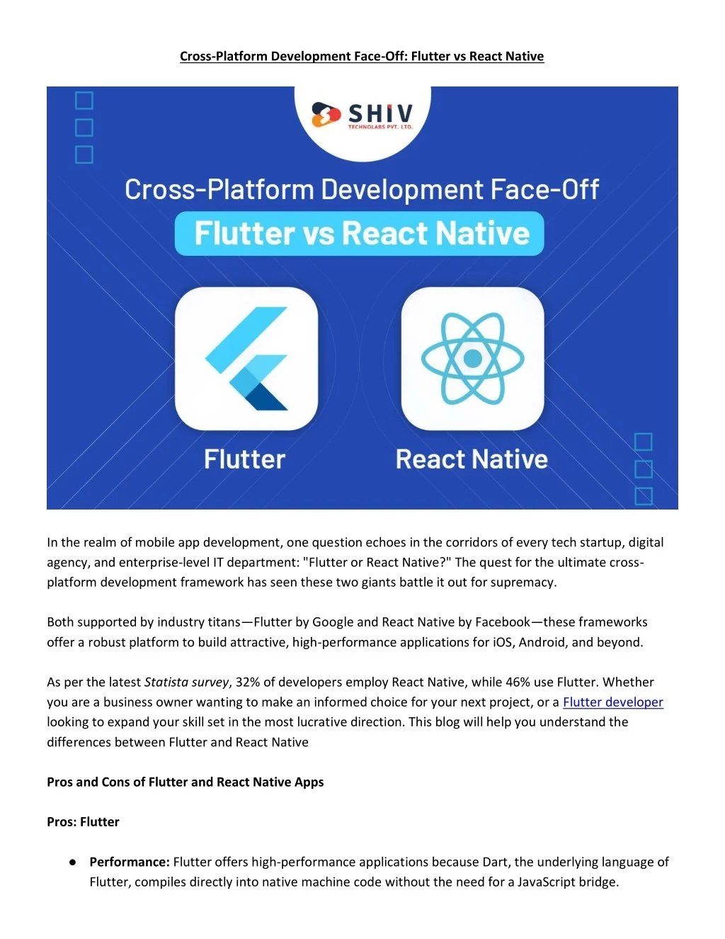 PPT - Decoding Cross-Platform Development: Flutter vs. React Native Face-Off PowerPoint ...